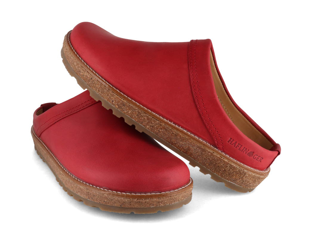 Leder Clogs Fur Damen